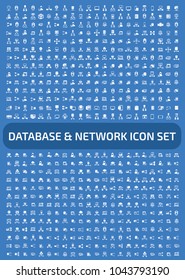 Database Network Icon Set Stock Vector (Royalty Free) 1043793190 ...