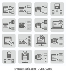 Computer Network Icon Set Stock Vector (Royalty Free) 1144958789 ...