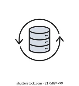Database Recovery Icon High Quality Coloured Stock Vector (Royalty Free ...