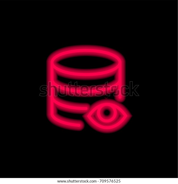 Database Red Glowing Neon Ui Ux Stock Vector (Royalty Free) 709576525 ...