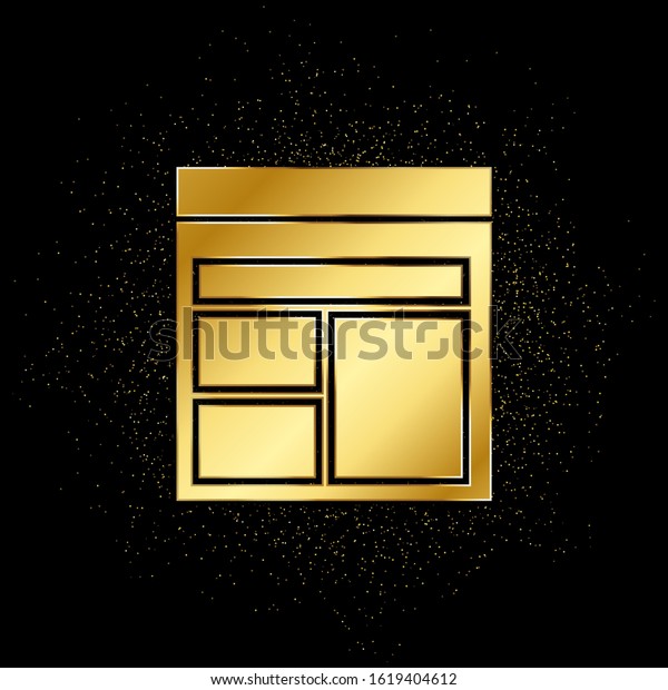 Database Server Template Gold Icon Stock Vector (Royalty Free ...