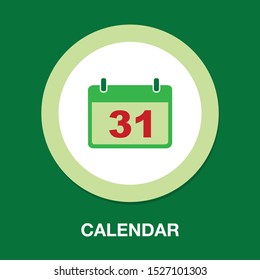 Date Button Calendar Sign Icon 31 Stock Vector (Royalty Free ...