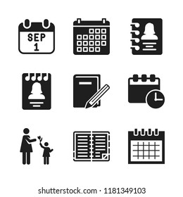Date Icon 9 Date Vector Icons Stock Vector (Royalty Free) 1181349103 ...