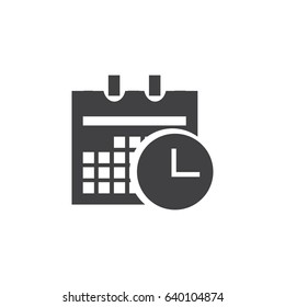 Date Time Icon Black On White: เวกเตอร์สต็อก (ปลอดค่าลิขสิทธิ์ ...