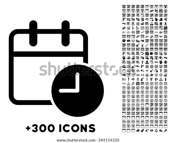 Date Time Vector Pictogram Additional 300 Stock Vector (Royalty Free ...