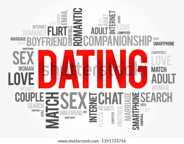 Dating Word Cloud Collage Love Concept Stock Vector (Royalty Free ...