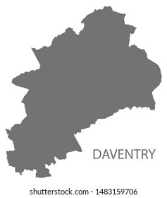 Daventry Grey District Map East Midlands Stock Vector (Royalty Free ...