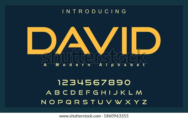 David Font Elegant Alphabet Letters Font: เวกเตอร์สต็อก (ปลอดค่า ...