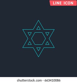 David Star Neon Sign Vector Illustration Stock Vector (Royalty Free ...