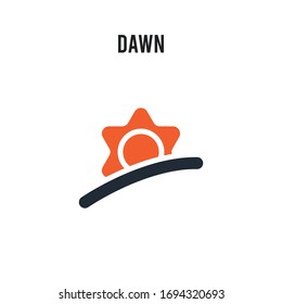 Dawn Vector Icon On White Background Stock Vector (Royalty Free ...
