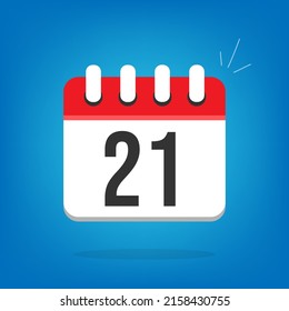 Day 21 Day Twentyone Vector Calendar Stock Vector (Royalty Free ...