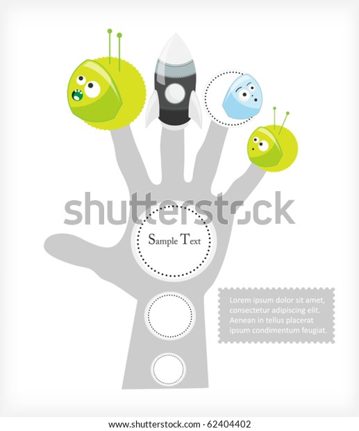 Day Cosmos Puppet Theater Hand Stock Vector (Royalty Free) 62404402 ...