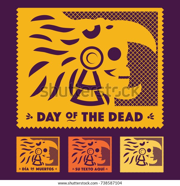 Day Dead Aztec Warrior Cut Out 스톡 벡터(로열티 프리) 738587104 | Shutterstock