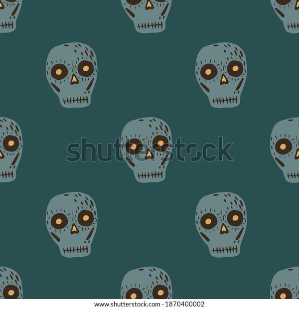 Day Death Seamless Traditional Pattern Doodle Stock Vector (Royalty ...