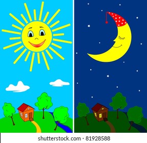 34,148 Day night cartoon Stock Vectors, Images & Vector Art | Shutterstock