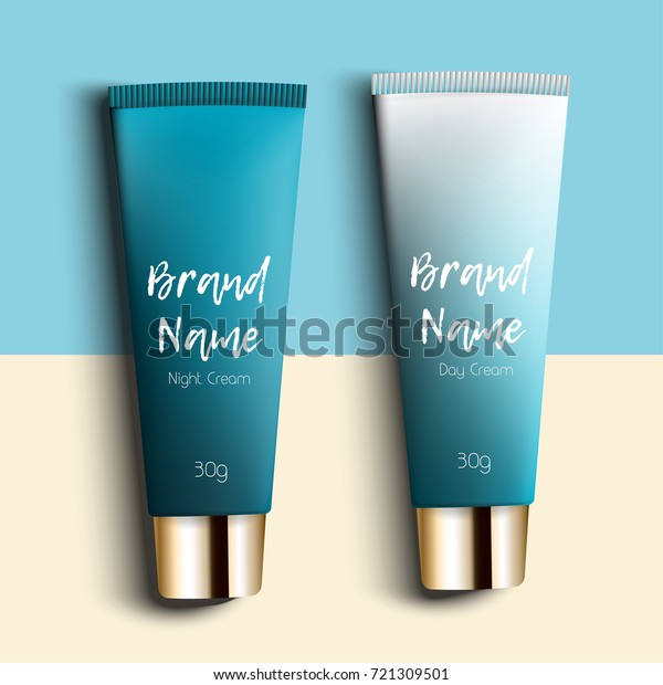 Day Night Cream Realistic Packaging Cosmetics Stock Vector (Royalty ...
