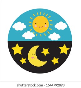 Day Night Patterns Illustration Vector Weather Stock Vector (Royalty ...