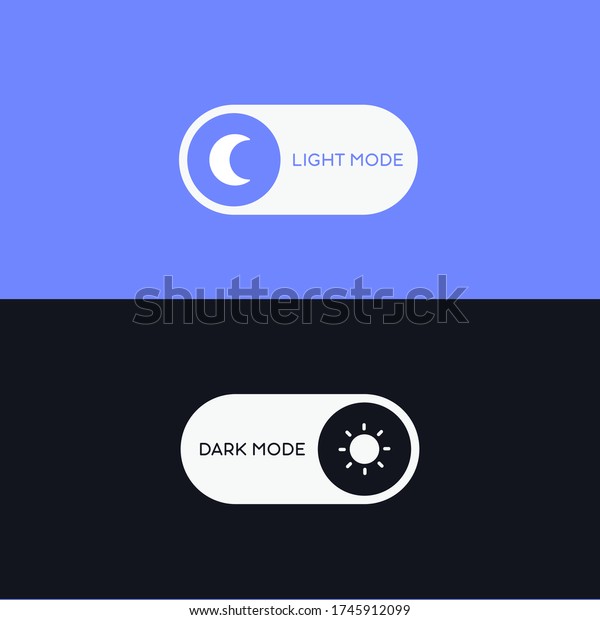 Day Night Switch Icon Dark Mode Stock Vector (Royalty Free) 1745912099 ...