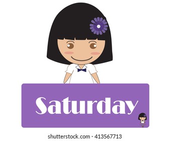 Day Week Tuesdaycute Cartoon Stock Vector (Royalty Free) 413567719 ...
