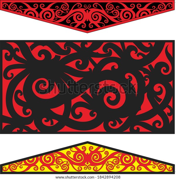 Dayak Pattern Background Symbol Others Stock Vector (Royalty Free ...