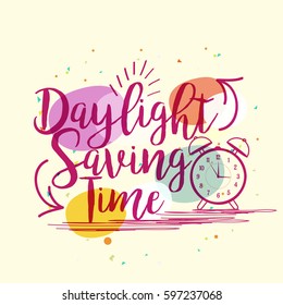 Daylight Saving Time Poster Banner Background Stock Vector (Royalty ...