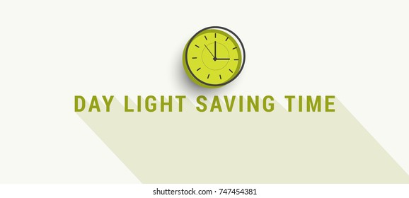 Daylight Saving Time Poster Banner Background Stock Vector (Royalty ...