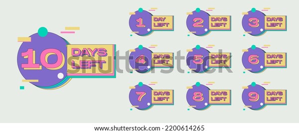 Days Left Badges Stickers Count Time Stock Vector (Royalty Free ...