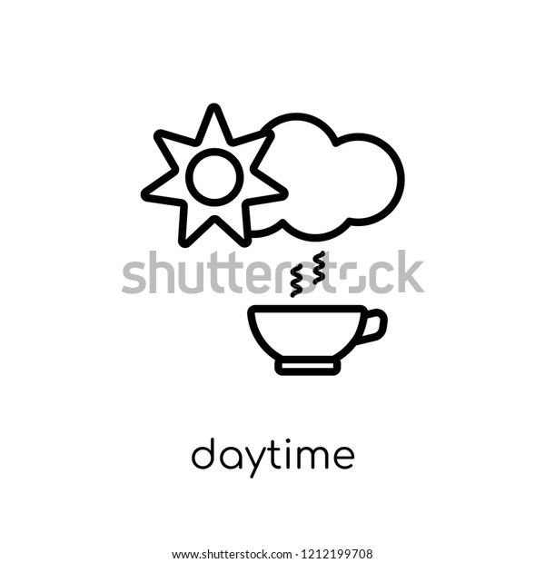 Daytime Icon Collection Editable Outline Stroke Stock Vector (Royalty ...