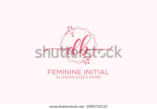 Db Beauty Monogram Elegant Logo Design Stock Vector (Royalty Free ...