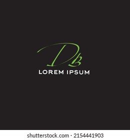 Db Initial Black Background Tagline Initial Stock Vector (Royalty Free ...