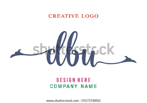 Dbu Lettering Logo Simple Easy Understand Stock Vector (Royalty Free ...