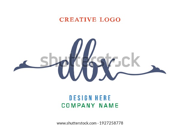 Dbx Lettering Logo Simple Easy Understand Stock Vector (Royalty Free ...
