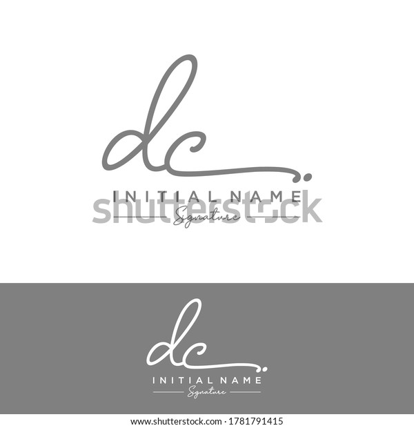 Dc Initial Letter Handwriting Signature Logo Stock Vector (Royalty Free ...