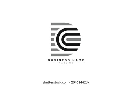 Dc Initials Monogram Letter Text Alphabet Stock Vector (Royalty Free ...