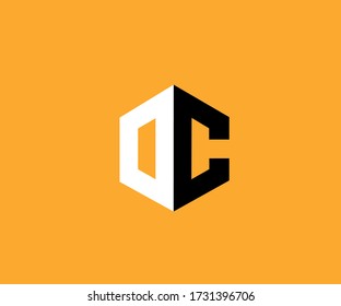 Dc Letter Design Vector White Black Stock Vector (Royalty Free ...