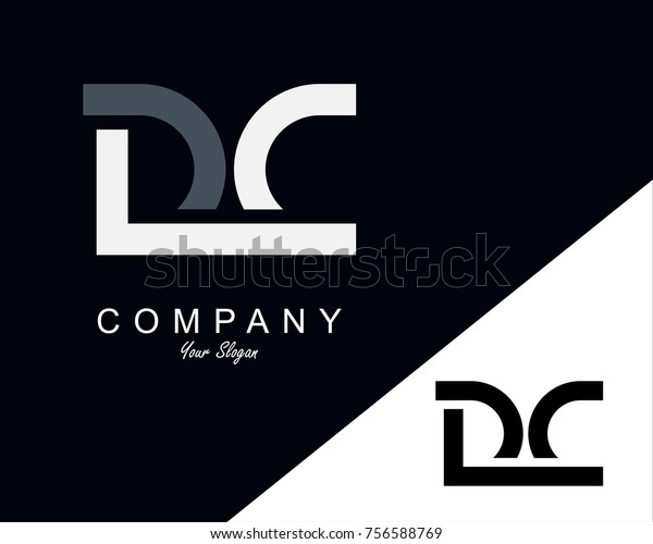 Dc Letter Logo Design Template Stockvektor (royaltyfri) 756588769 ...