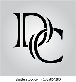 Dc Letter Logo White Background Nice Stock Vector (Royalty Free ...
