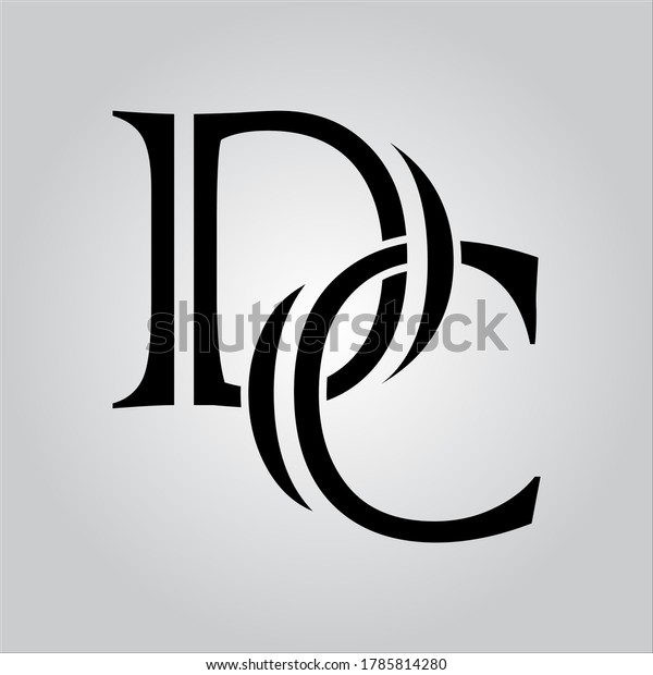 Dc Letter Logo White Background Nice Stock Vector (Royalty Free ...
