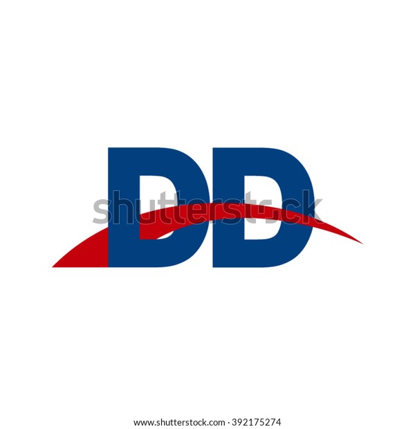 Dd Initial Overlapping Swoosh Letter Logo Stock Vector (Royalty Free ...