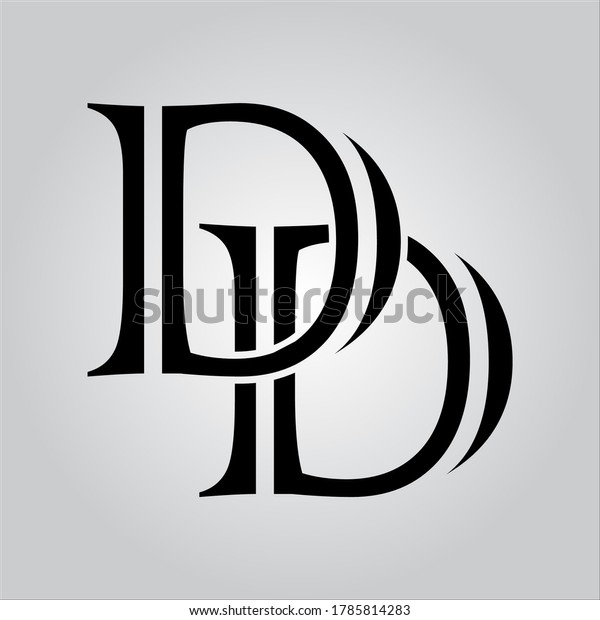 Dd Letter Logo White Background Nice Stock Vector (Royalty Free) 1785814283
