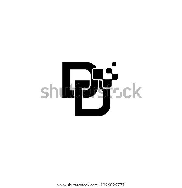 Dd Letter Technology Dot Concept Logo Stock Vector (Royalty Free ...