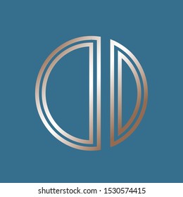 Dd Monogramtypographic Logo Double Letter D Stock Vector (Royalty Free ...