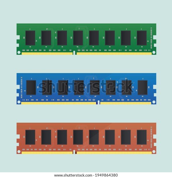 Ddr Ram Circuit Realistic Design Stock Vector (Royalty Free) 1949864380 ...