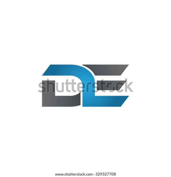 De Company Linked Letter Logo Blue: vector de stock (libre de regalías ...