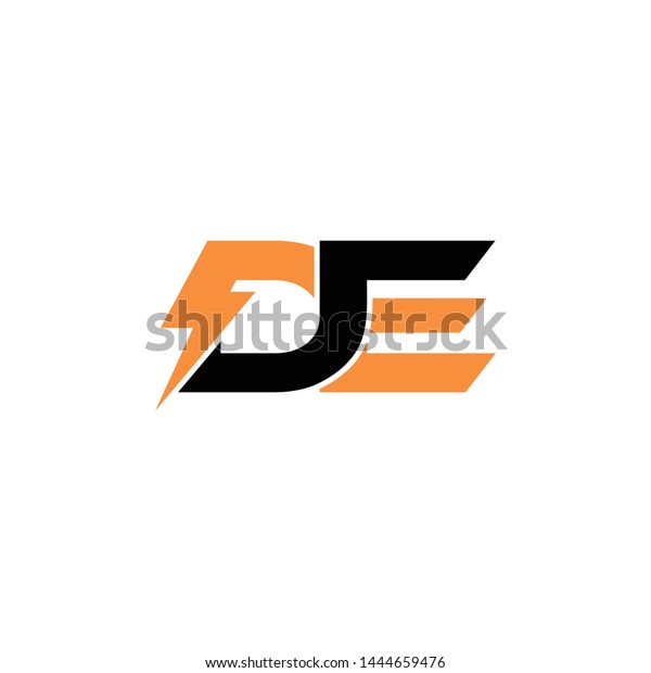 De Electric Simple Logo Icon Design Stock Vector (Royalty Free) 1444659476