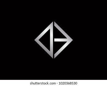 De Square Shape Silver Color Logo Stock Vector (Royalty Free ...