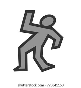 Dead Body Man Icon Vector Image Stock Vector (Royalty Free) 307632107