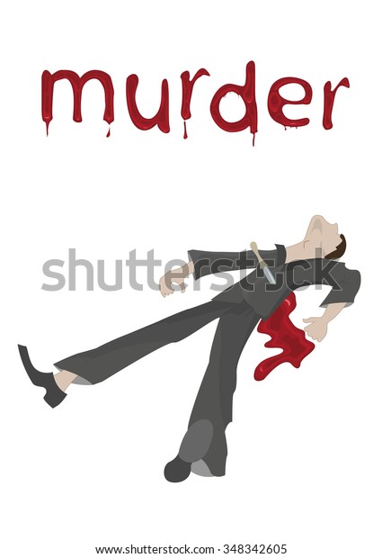 Dead Body Lying On Floor Corpse Stock Vector (Royalty Free) 348342605
