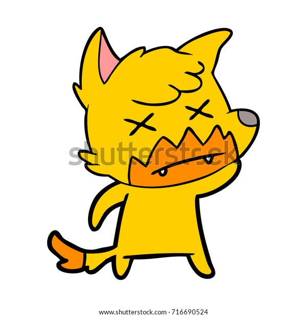 Dead Fox Cartoon Character Stock Vector (Royalty Free) 716690524 ...