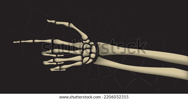 Dead Man Skeleton Realistic Hand Pointer Stock Vector (Royalty Free ...